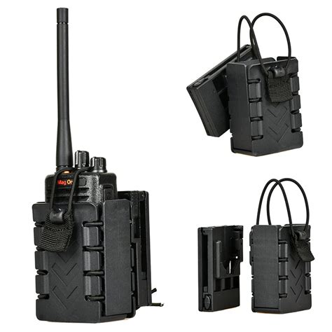 Tactical Radio Holder Holster 360 Degree Rotating Interphone Holster Open Top Radio Walkie