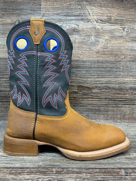 Fn7121 Mens Show Stopper Square Toe Western Boot By Justin Rushing Boots