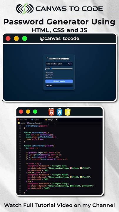 How To Make A Password Generator Using Html Css And Javascript
