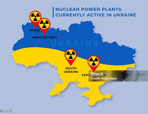 Nuclear Reactors Currently Active In Ukraine Map Graphic Vector Illustration Stock Illustration