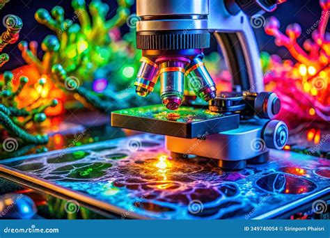 A Fluorescent Microscopy Image Of A Leaf Crosssection Highlighting The Distribution Of