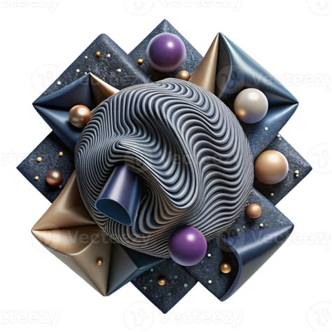 Beautiful Contemporary Quantum Physics Abstract Pattern Isolated Original 60670522 Png