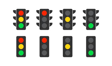 Traffic Lights Icon Stoplight Signs Stop In The Road Symbol Street