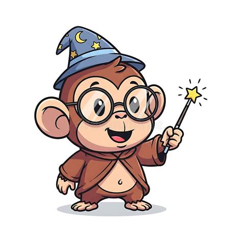Cartoon Monkey Wizard Stock Illustrations 112 Cartoon Monkey Wizard