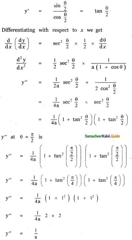 Differentiability And Methods Of Differentiation Samacheer Kalvi 11th