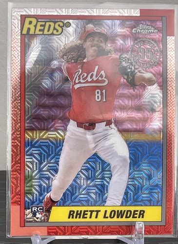 Rhett Lowder 2025 Topps Series 1 T90c 29 Rc Mojo Reds Baseball Card Ebay