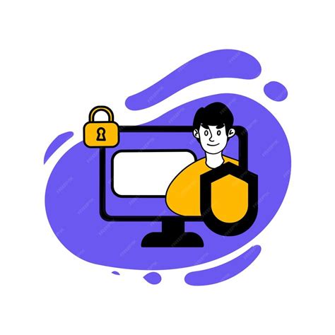 Premium Vector Vector Drawn Illustration Of Security System Of