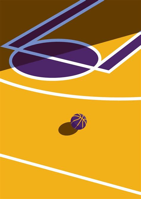 Los Angeles Lakers Basketball Court Printable Downloadable Wall Art Print Poster Etsy