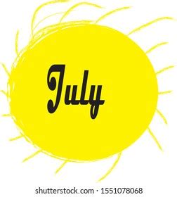 July Month Logo Vector Art Stock Vector Royalty Free 1551078068