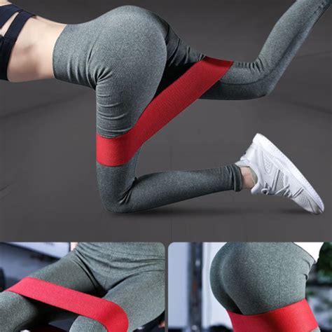 Anti Slip Cotton Hip Band Resistance Bands Booty Exercise Elastic Bands