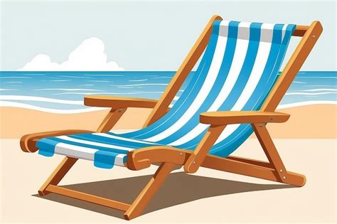 Beach Chair Simple Illustration Clip Art Vector Premium Ai 5734083