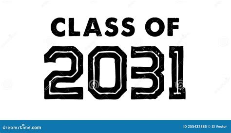Class Of 2031 Vector T Shirt Design Class Graduat Stock Vector