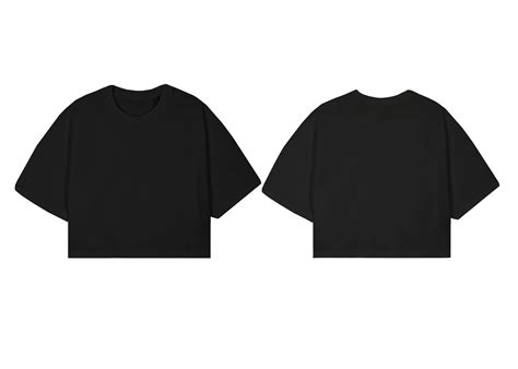 Black Cropped Oversized Tee Mockup Oversized Shirt Mockup Mockup