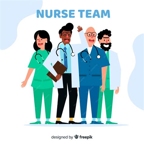Cartoon Nurse Team Building