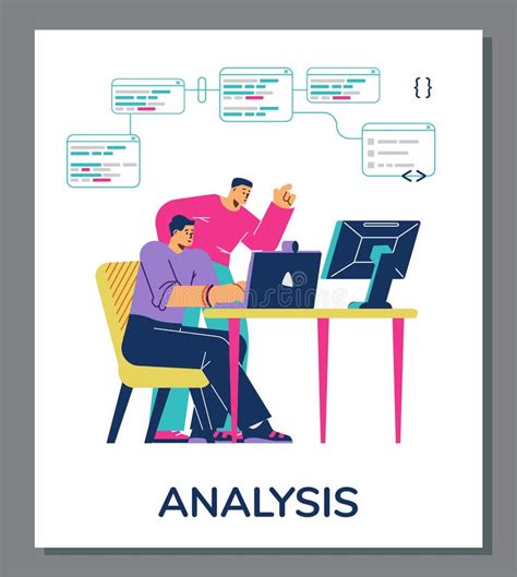 Program Analysis Poster Template Flat Vector Illustration Stock Illustration Illustration Of