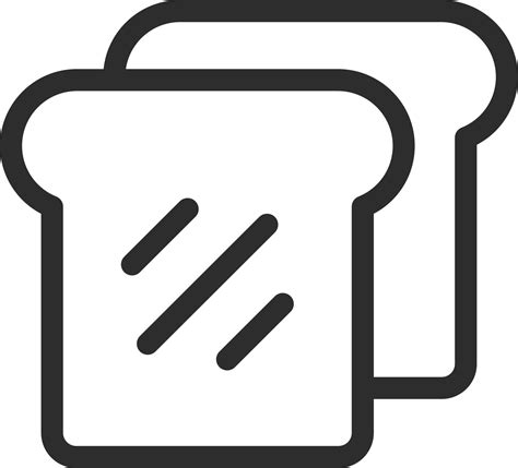 Bread Or Toast Icon In Line Art 24237498 Vector Art At Vecteezy