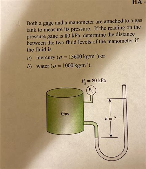 Both A Gage And A Manometer Are Attached To A Gas