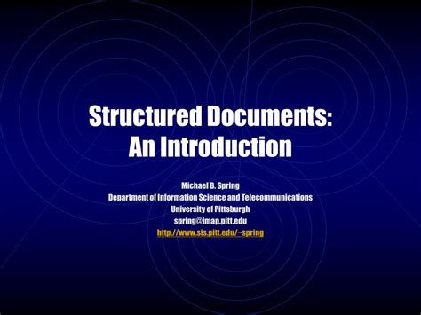 Ppt Introduction To Structured Document History Markup And