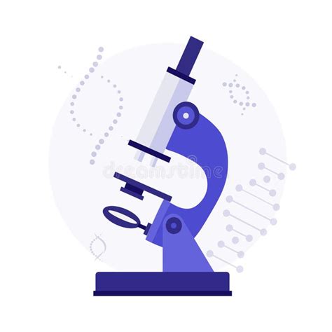 Simple Microscope Vector Illustration In Flat Style Stock Vector