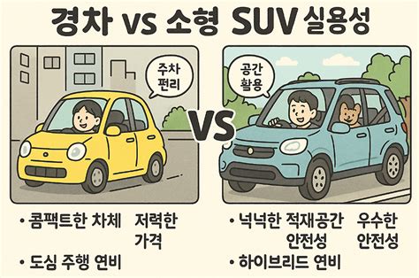 경차 Vs 소형 Suv 비교 실용성 가격 연비