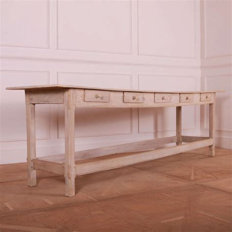 English Bleached Oak Serving Table