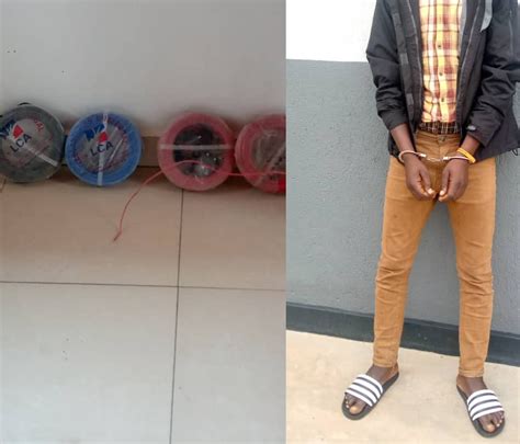 Police Seize Illicit Electric Cables One Arrested