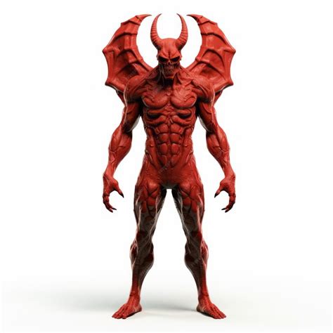 Premium Photo Highly Detailed 3d Devil Moloch Figure On White Background