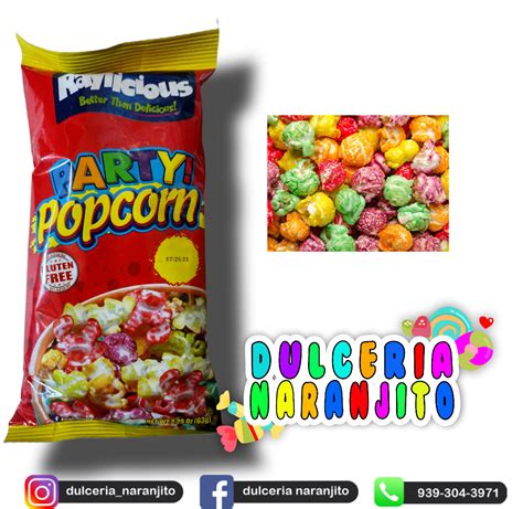 Raylicious Party Popcorn Colors Dulcerianaranjito