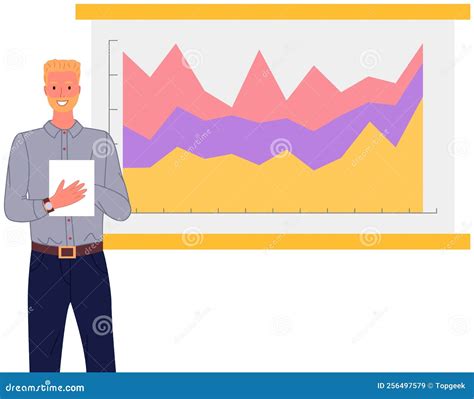 Man Analyses Digital Report With Data Statistical Indicators And