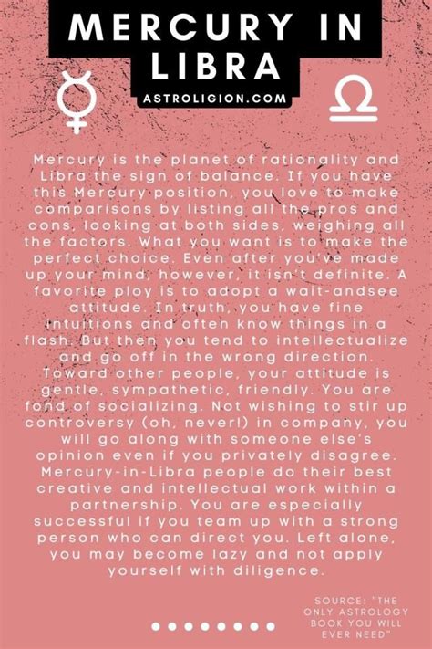Mercury In Libra Personality Characteristics Birth