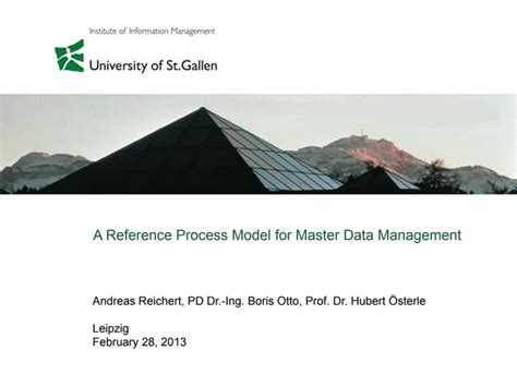 A Reference Process Model For Master Data Management Pdf