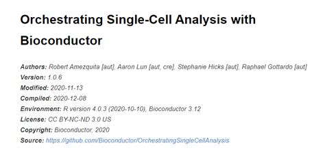 单细胞分析文献分享《orchestrating single cell analysis with bioconductor》 简书