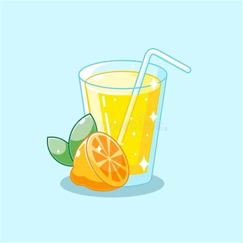 Cartoon Lemonade In Glass Design Stock Vector Illustration Of