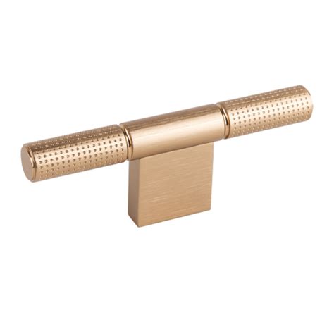 Knob T Point Brushed Brass In The Group Products Knobs At Beslag