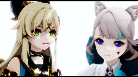【mmd】genshin Impact Kirara And Lynette Talking Cats Meme Youtube