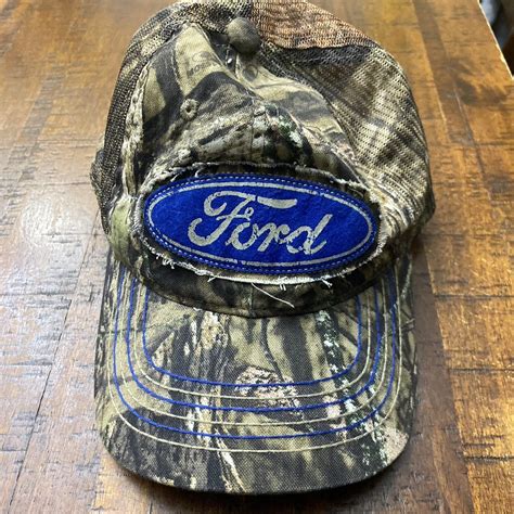 Vintage Ford Mossy Oak Hat Good Condition No Flaws Depop