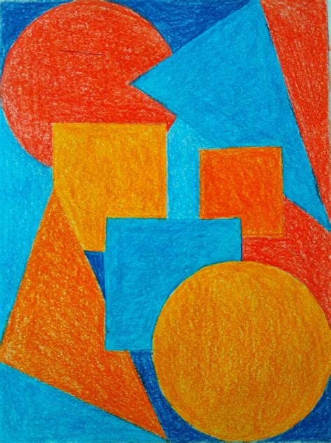 Shapes Composition Geometric Shapes Drawing Colorful Drawings