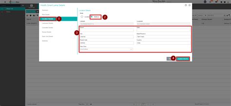 steps for searching a node in the map and updating the node to new