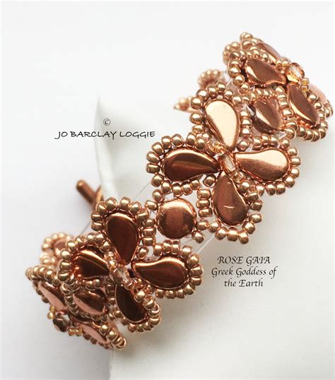 Paisley Duo Bracelet Tutorial Beading Pattern Rose Gaia Etsy