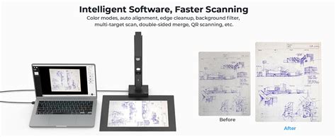 Czur Portable 12mp Document Scanner Usb Document Camera Fast Scan 1s Page Capture