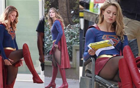 Melissa Benoists Supergirl Legs Celebnylons