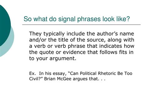 Ppt Using Examples And Integrating Quotes Powerpoint Presentation