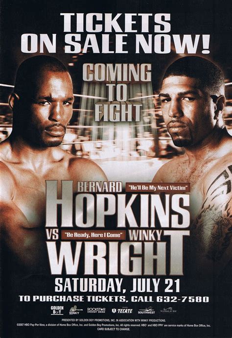 Boxing Schedule