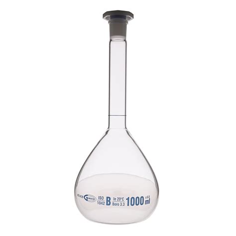Cp053489ac Stoppered Volumetric Flask Class B Pack Of 2 1000ml