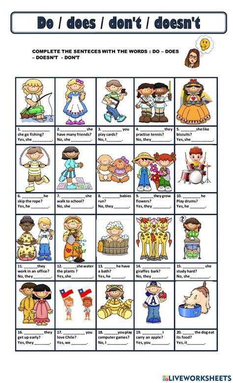 Presente Simple Simple Present Seventh Grade Online Activities