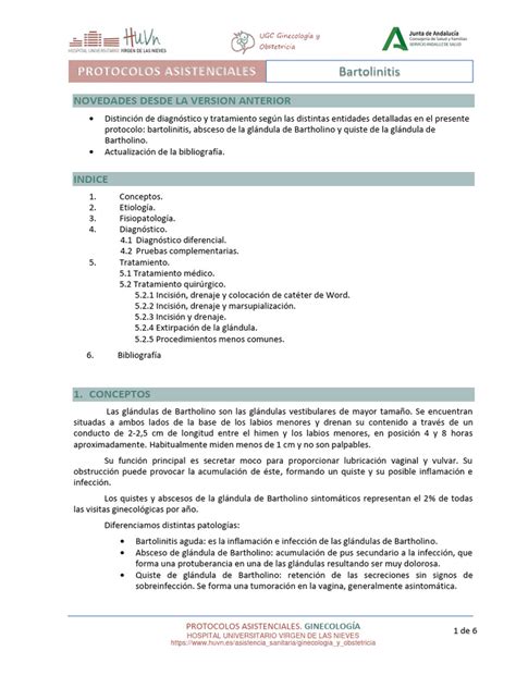 Bartholinitis Aguda Pdf Cuidado De La Salud Especialidades Medicas