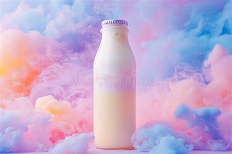 A Toothpaste Tube With Bright Colors Floats Alongside A Colorful Smoke