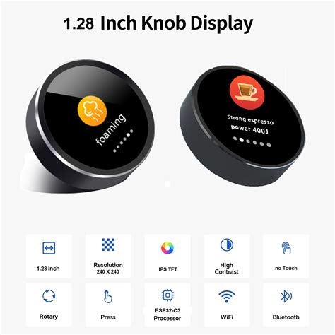 esp32 1 28 inch 240x240 round tft knob display gc9a01 arduino lvgl wifi ble uart rotary display