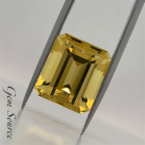 Yellow Beryl Emerald Cut 10 83ct Gem Source