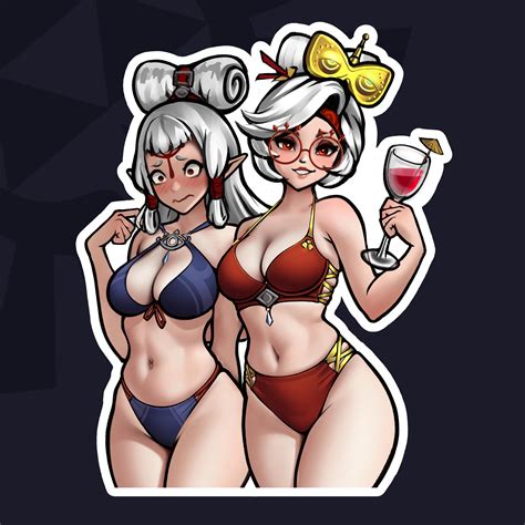 Paya And Purah Swimsuits Sticker [legend Of Zelda Totk Fan Art] Etsy